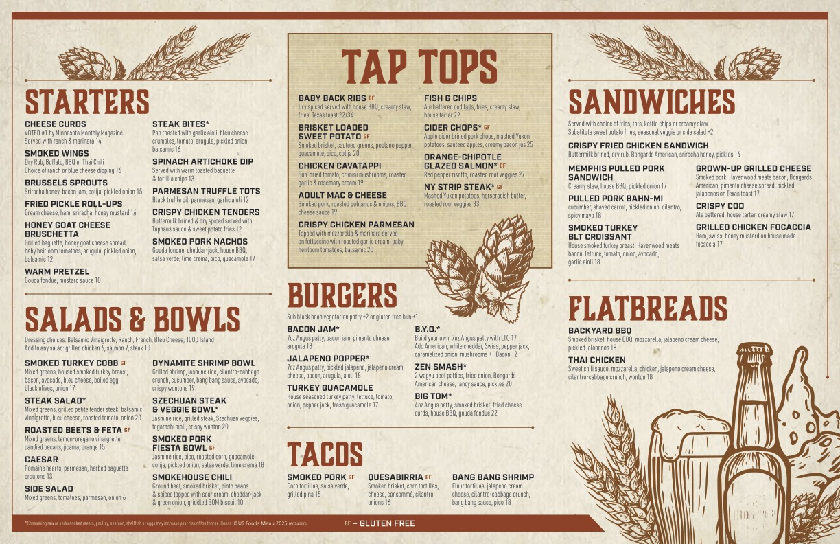 Menu – Iron Tap